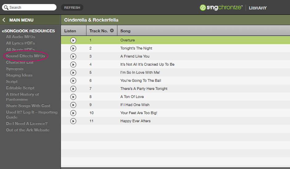 Where do I find the sound effects? – Out of the Ark Music Help Centre